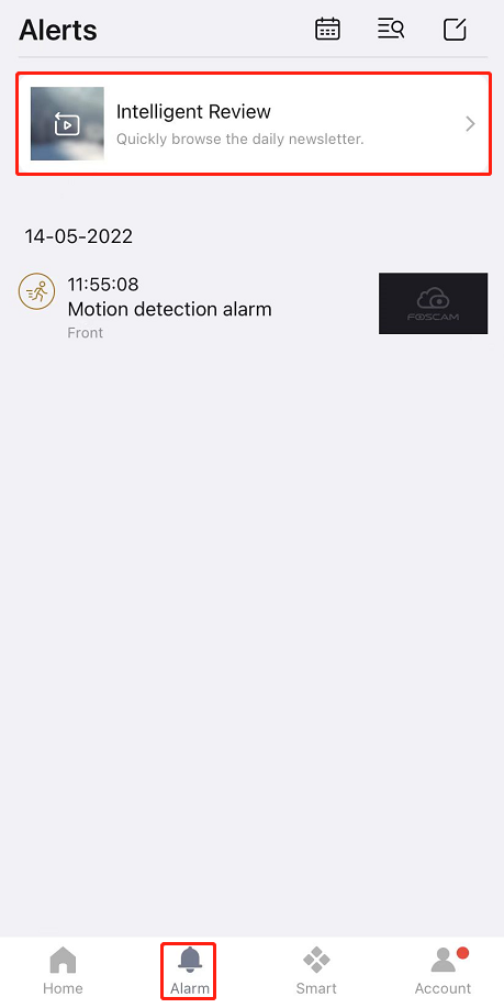 What is the Daily Event Review on Foscam app?-Foscam Support - FAQs What is the Daily Event Review on Foscam app?-Foscam Support - FAQs